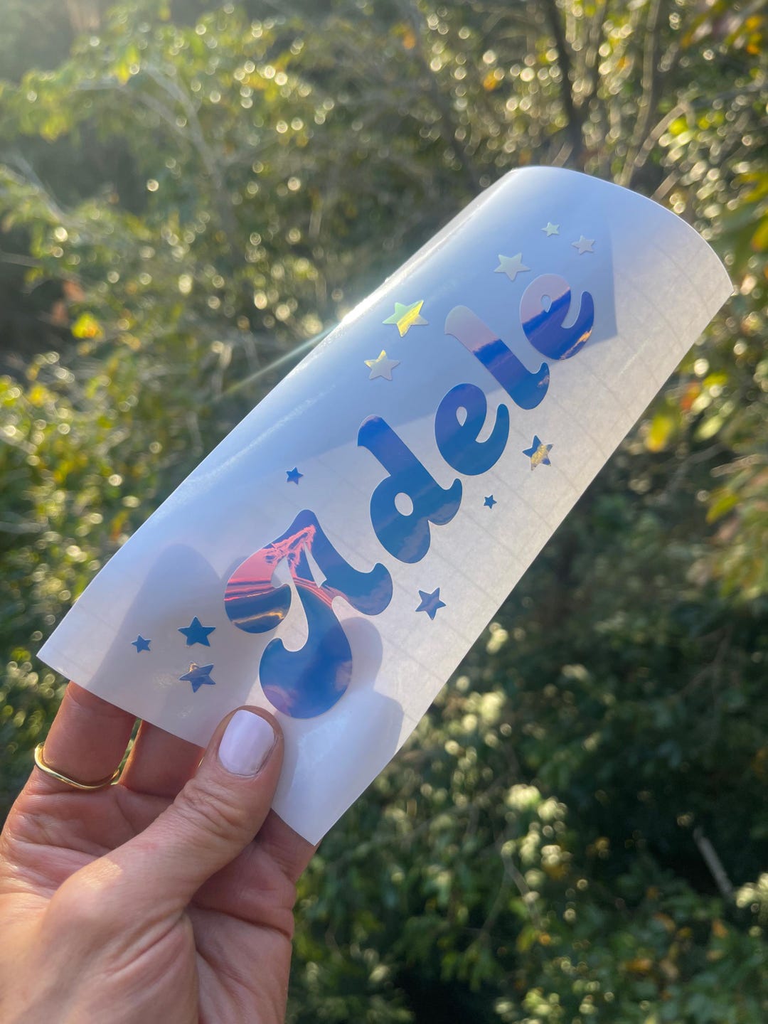 Personalized Holographic Name Sticker: Custom Star Vinyl Decal - Etsy