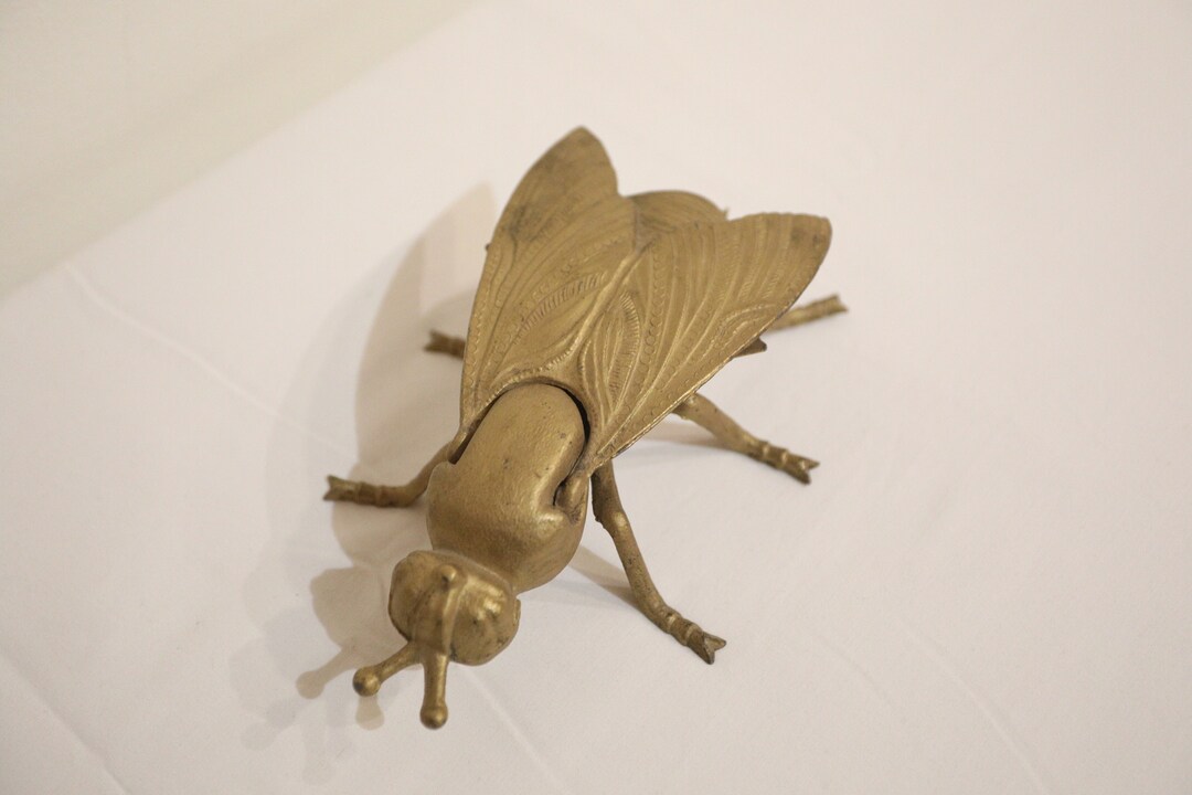 Antique Brass Fly Ashtray / Fly Shaped Brass Ashtray / Brass Ashtray ...