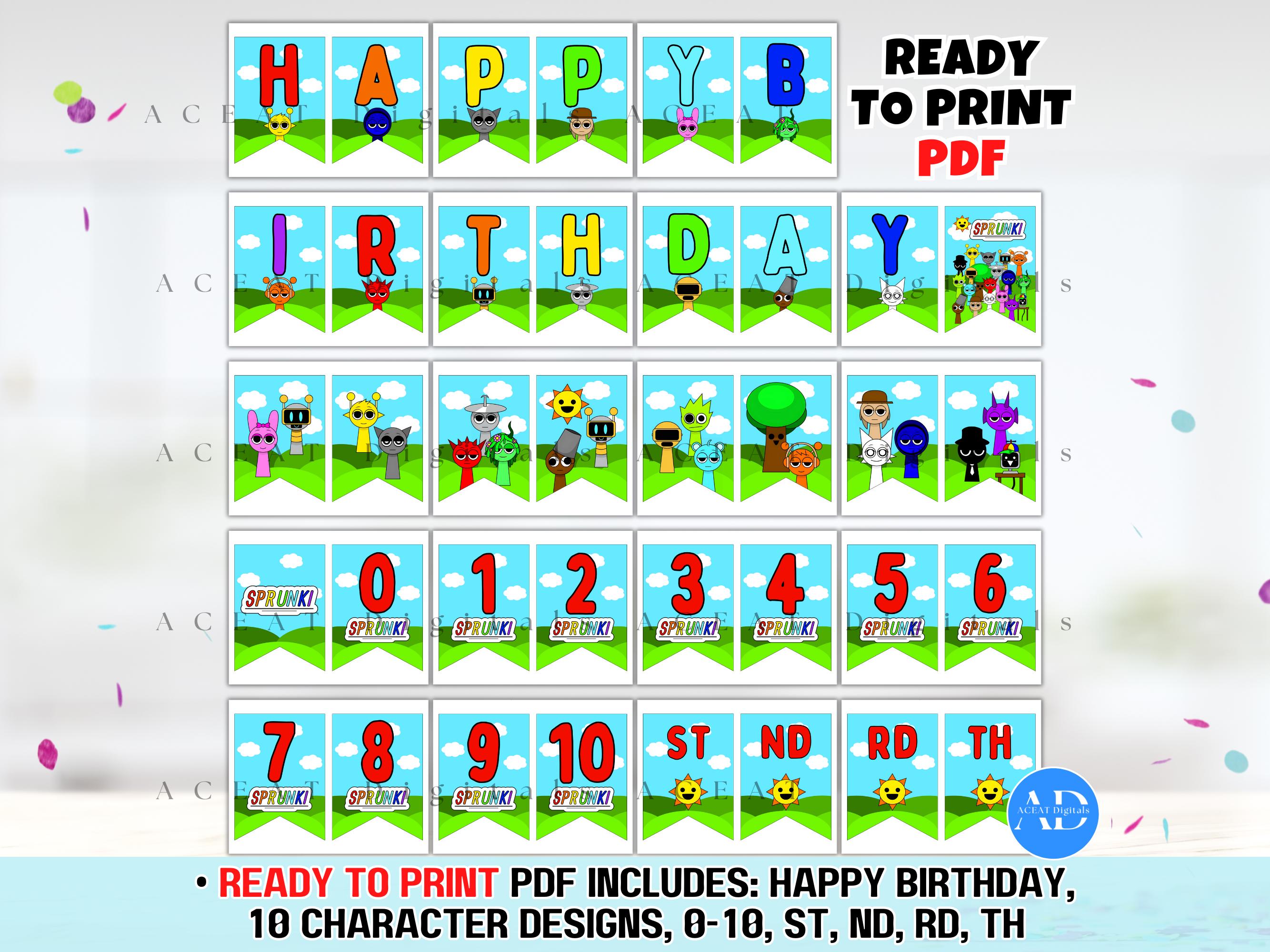 Musical Punky DIGITAL DIY & Ready to Print Banner Flags Birthday ...