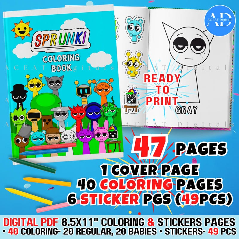 Sprunki Sticker - Etsy