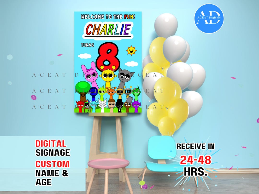 Customized Musical Punky DIGITAL Welcome Signage Sign Banner Backdrop ...