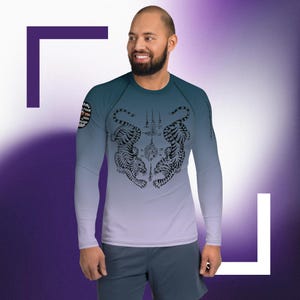 Double Tiger Purple Rash Guard - Etsy