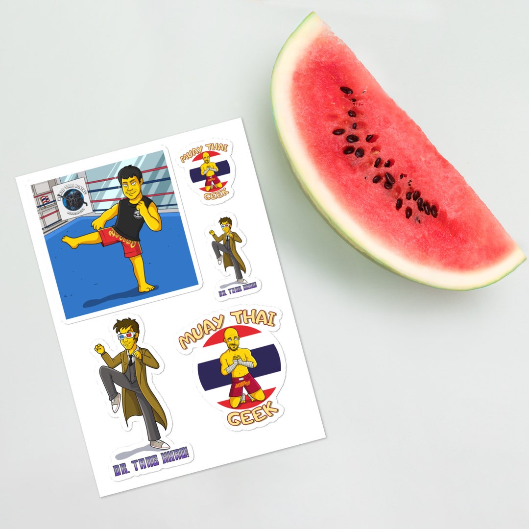 Muay Thai Geek Stickers Pack 1 Sticker Sheet - Etsy
