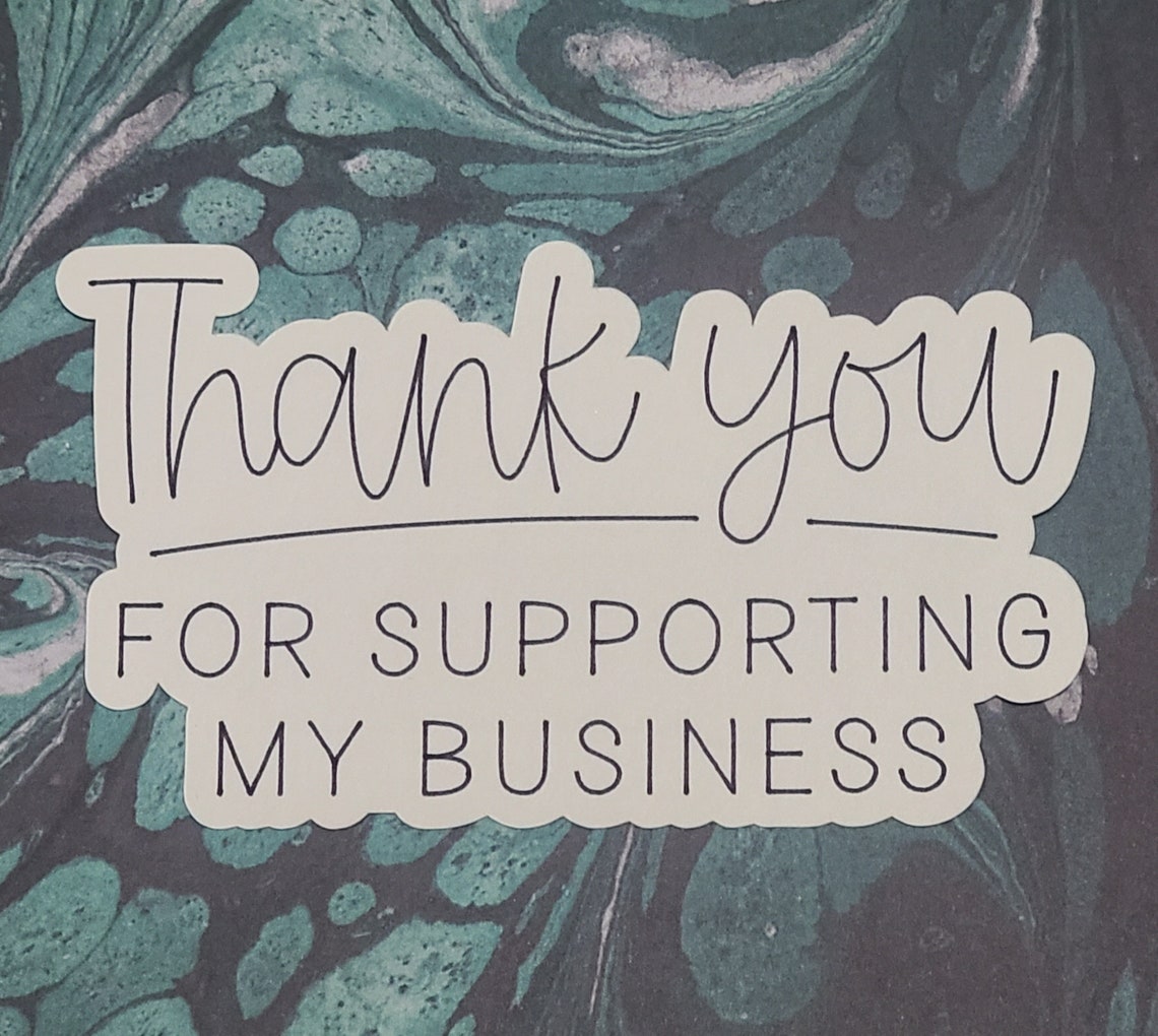 Thank You for Supporting My Business Customer Appreciation - Etsy