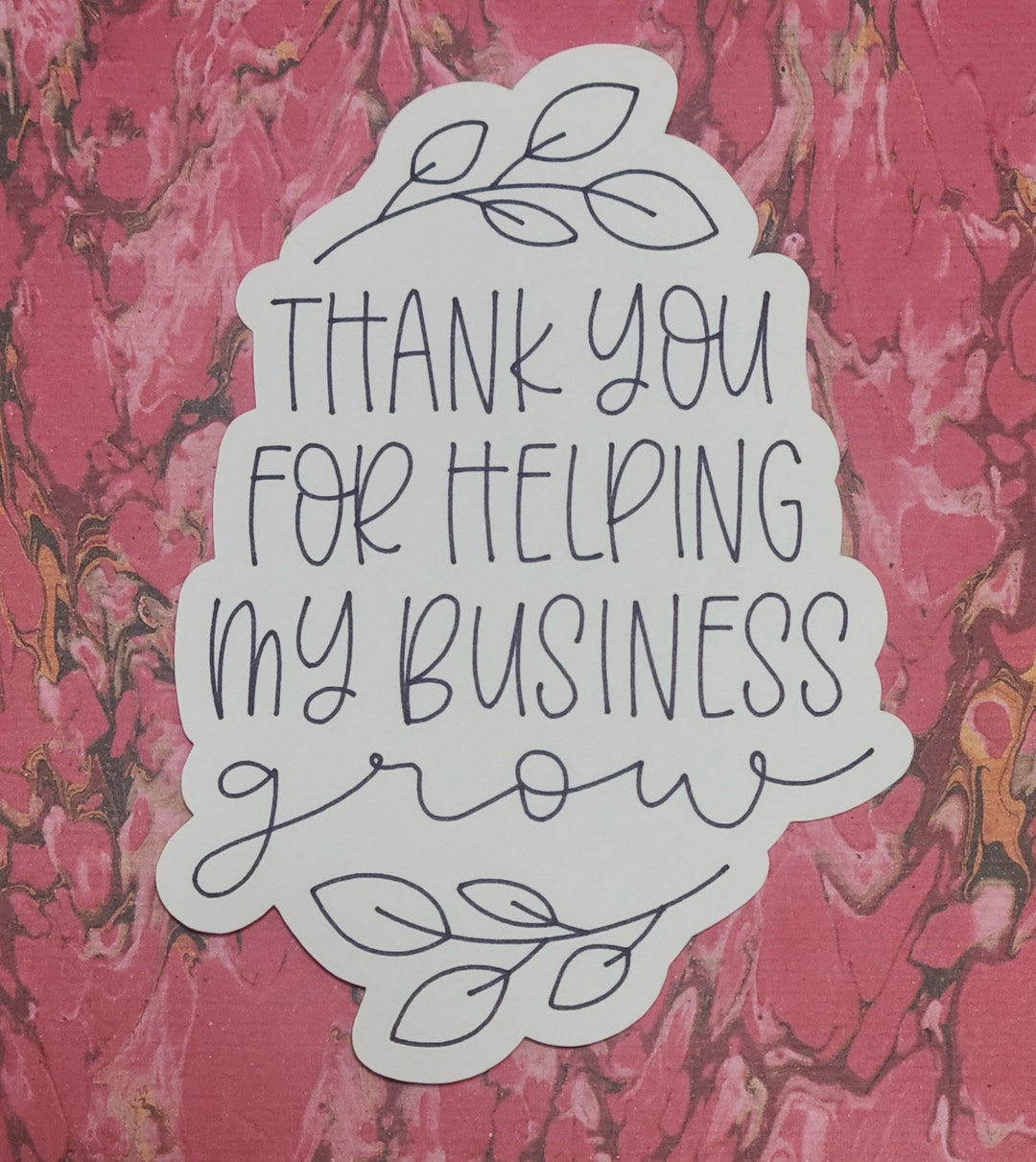 Thank You for Helping My Business Grow 13cm X 9.5 Cm - Etsy