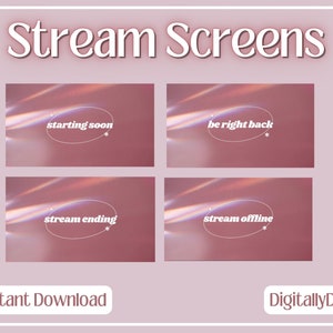 Pink Light Leak Stream Screens | 3 Animated + 1 Static | Twitch ...