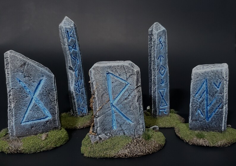 Wargaming RPG Terrain Set Standing Stones Monolith Runes D&D - Etsy