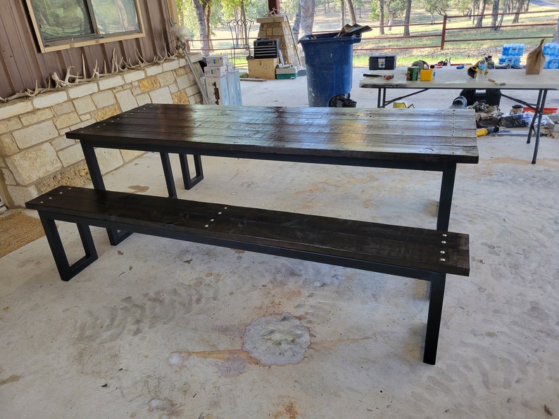 Modern Style Metal Picnic Table With Separate Benches ~ Restaurant ...