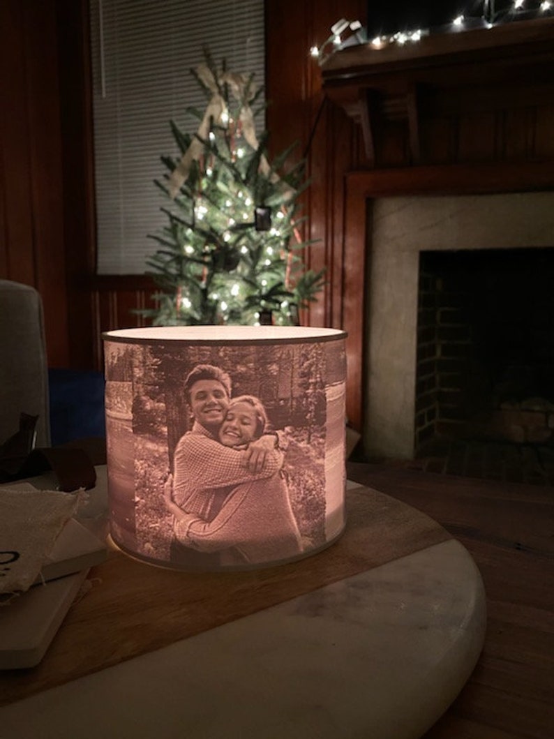 3D Printed Cylindrical Lithophane Gift Without Dimmer replaceable ...