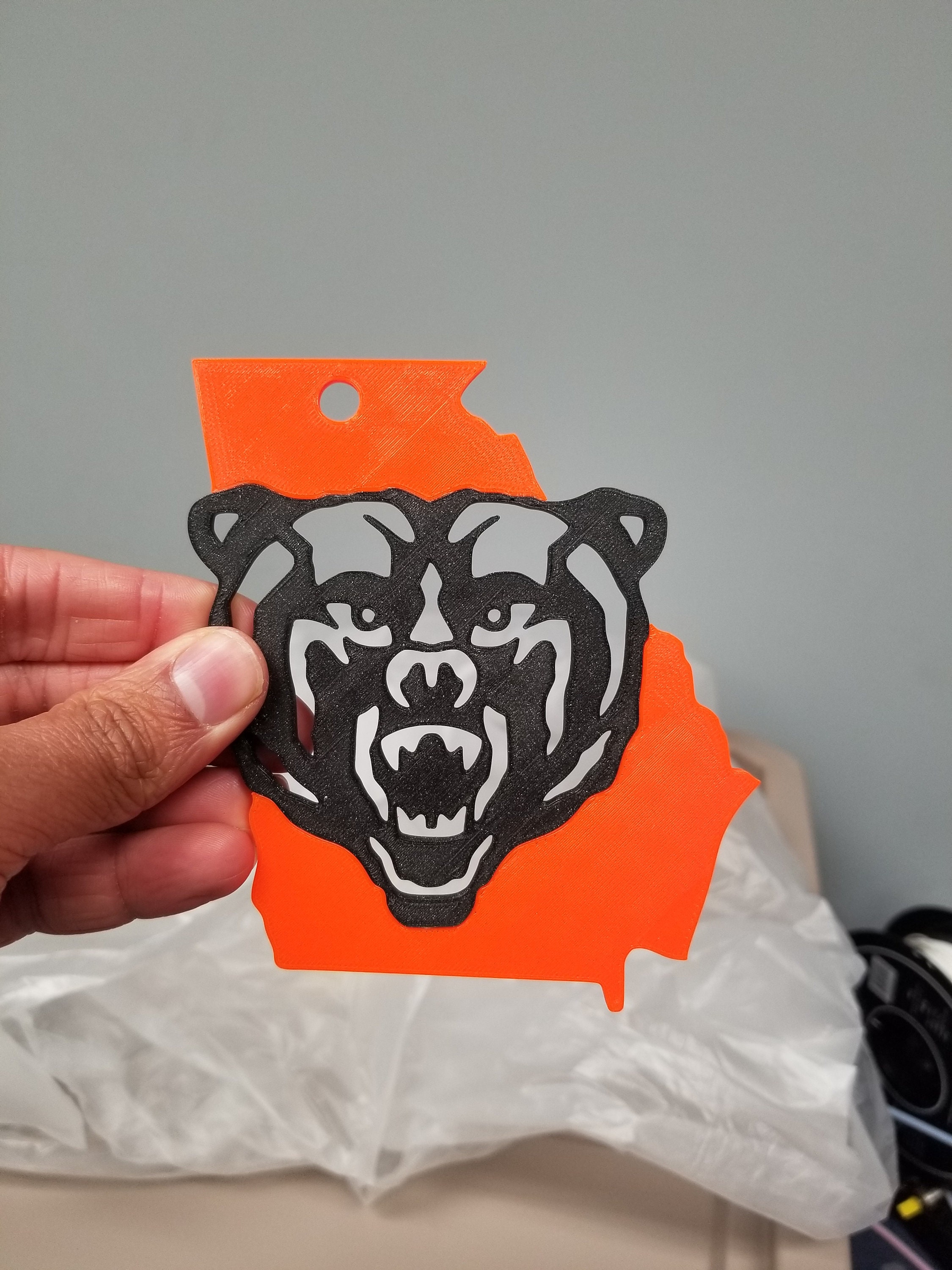 3D Printed Mercer University Christmas Ornament - Etsy
