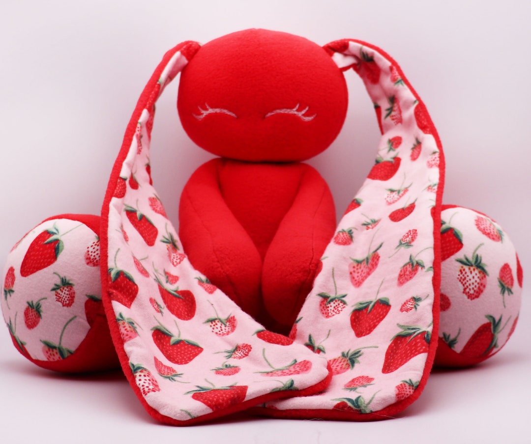 Red Bunny, Strawberries - Etsy
