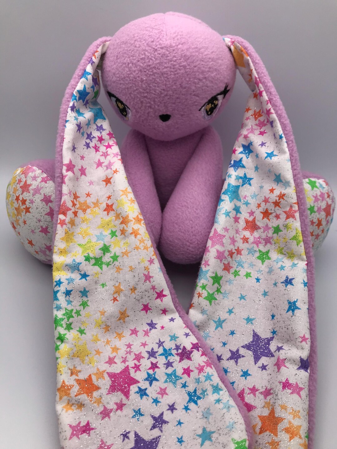 SMALL Pastel Purple Bunny, Pastel Stars - Etsy