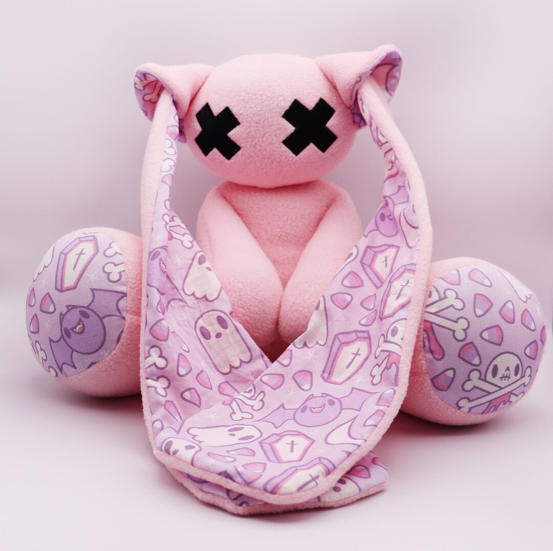 Light Pink Cabbit Pastel Ghost and Bat Halloween Fabric - Etsy