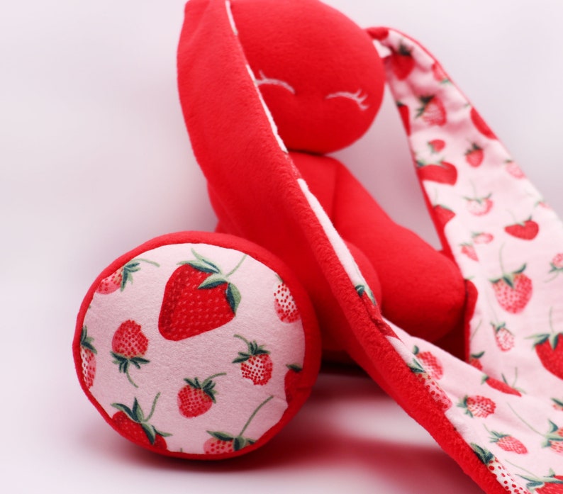 Red Bunny, Strawberries - Etsy