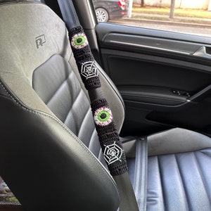 Spider Web and Evil Eye Steering Wheel Cover, Crochet Spider Web Car ...