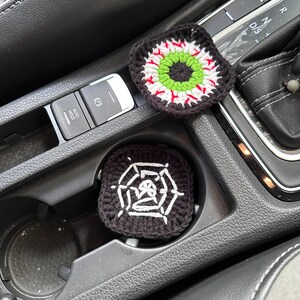 Spider Web and Evil Eye Steering Wheel Cover, Crochet Spider Web Car ...