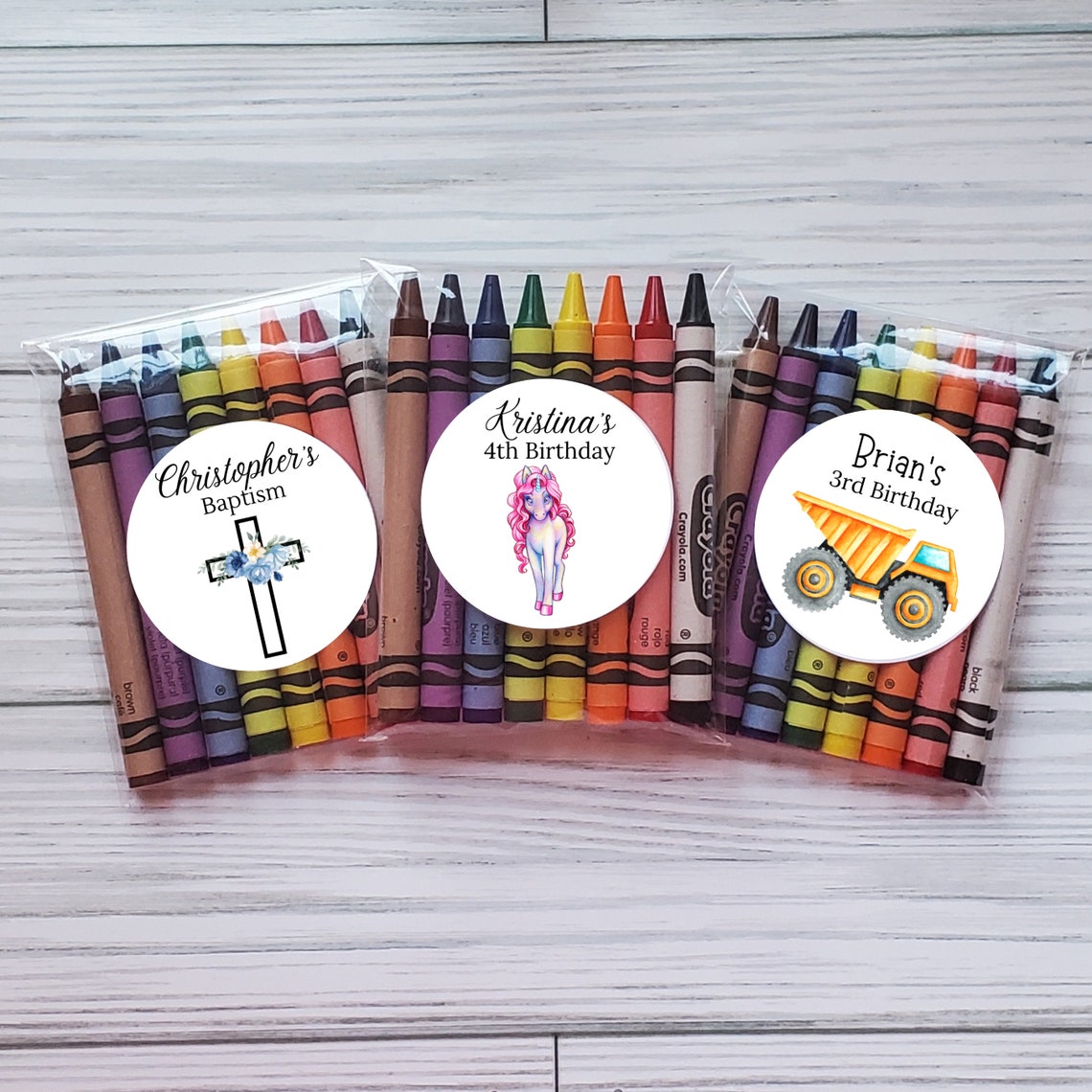 Personalized Crayon Packs, Kids Party Favors, Crayola, Baptism ...