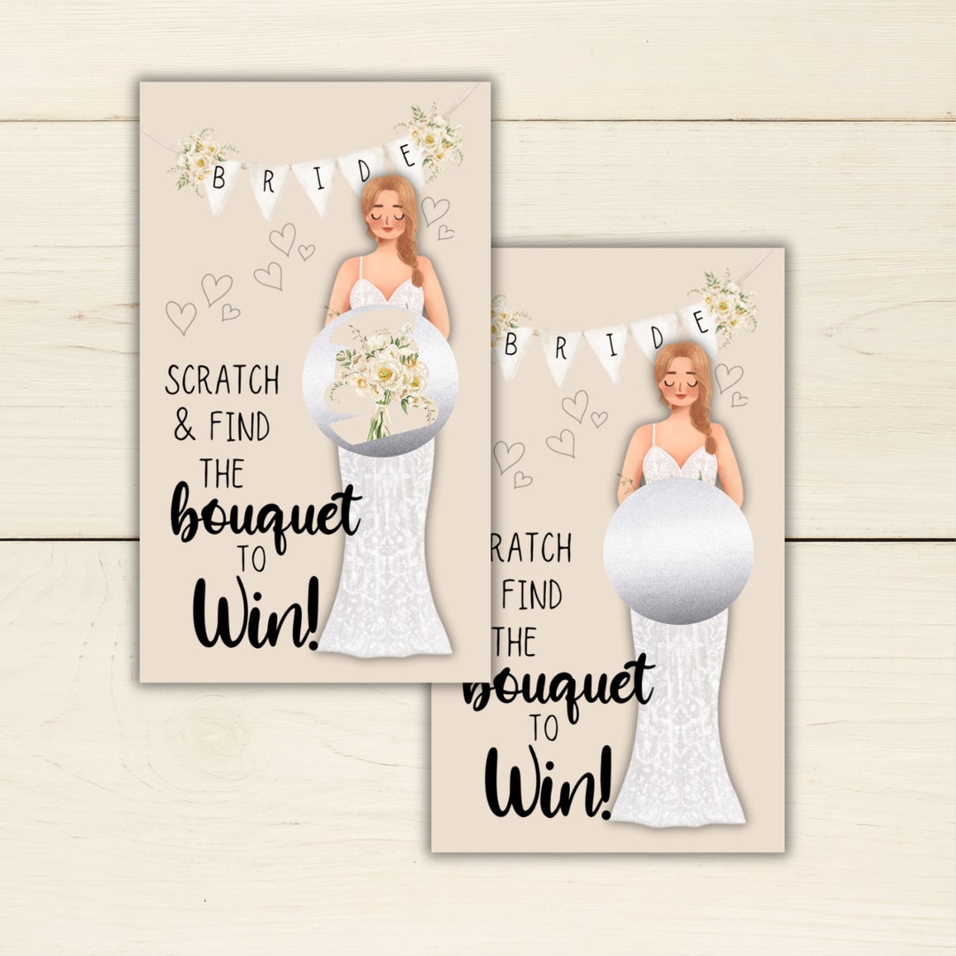Boho Bridal Shower Scratch off Game, Bridal Party Game, Bridal Scratch ...