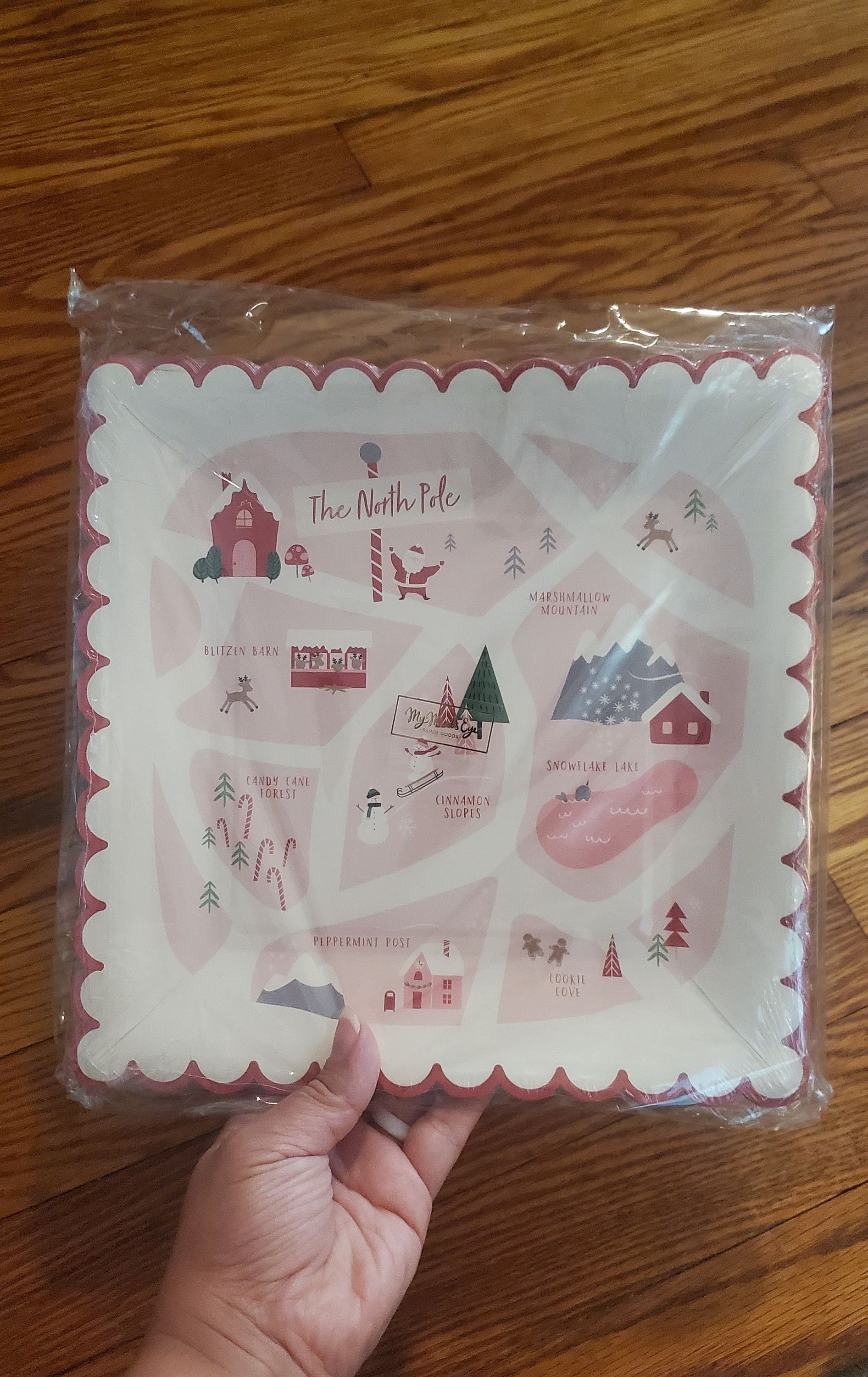 Believe North Pole Map Paper Plates - Etsy