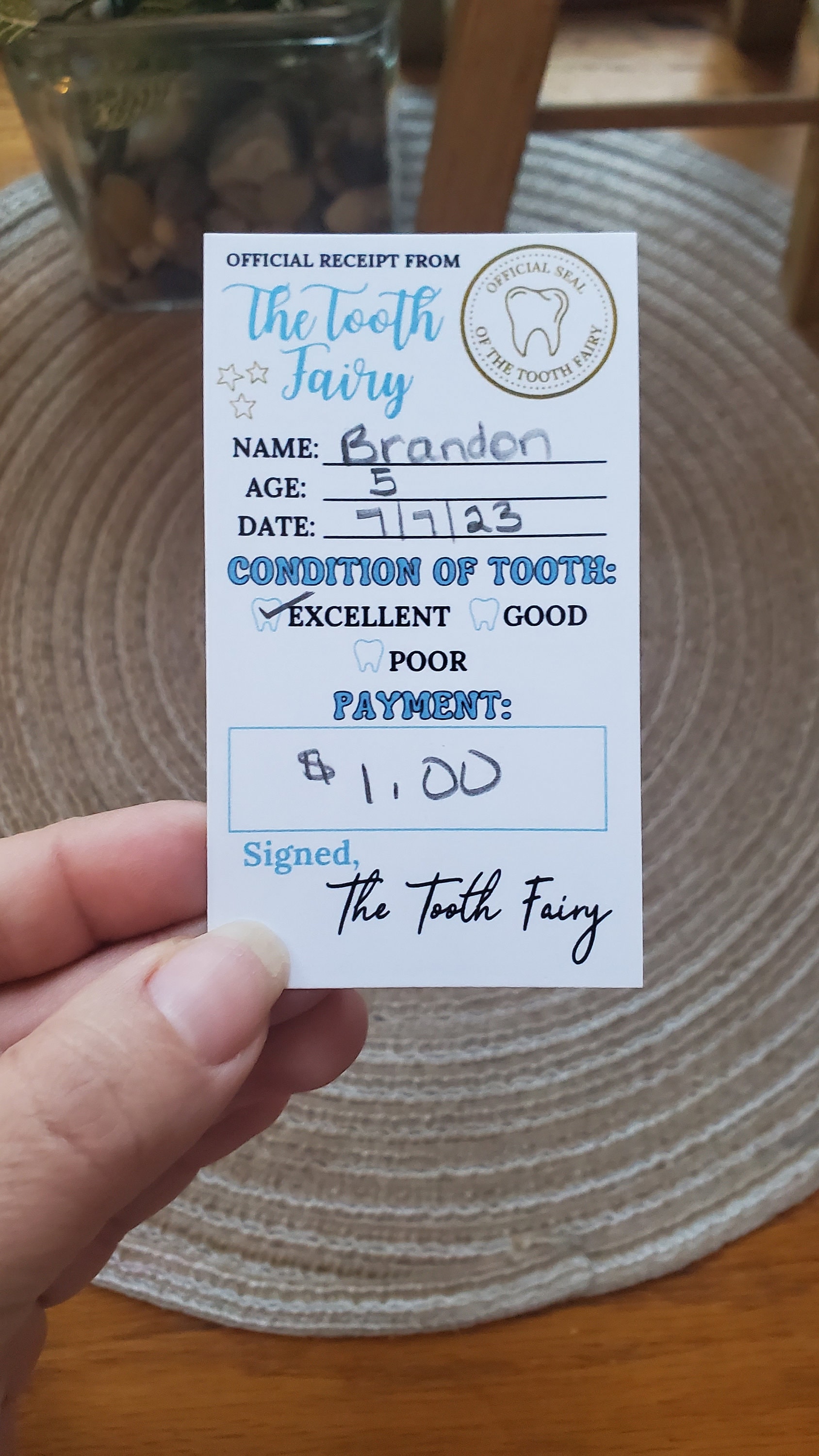 Mini Tooth Fairy Mail Kit, Boy, Girl, Tooth Receipt, Lost Tooth ...