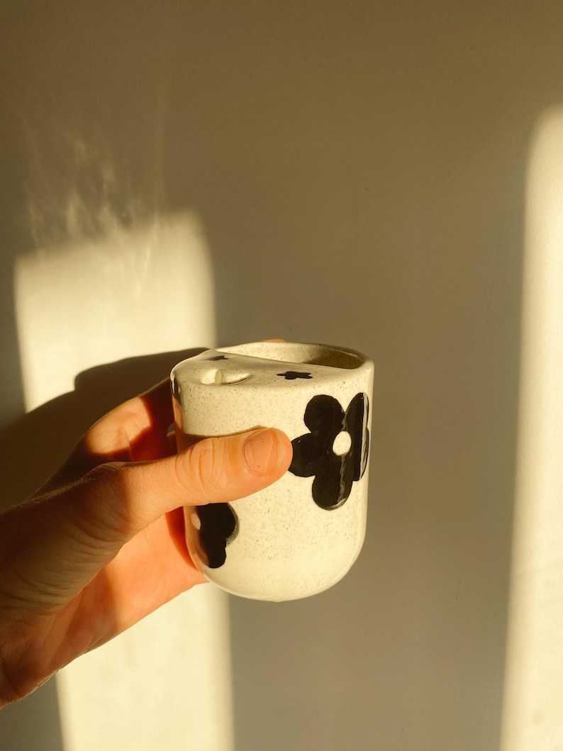 Personalised Handmade Ceramic Coffee Cup Travel Tumbler Speckle Black ...