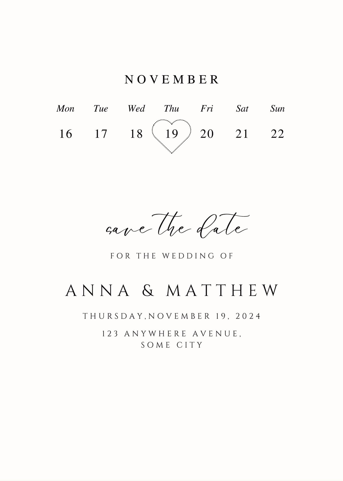 Save the Date Canva Template Calendar - Etsy