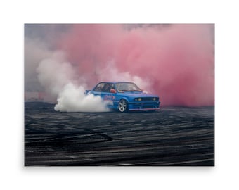 Drifting Car Poster - Etsy