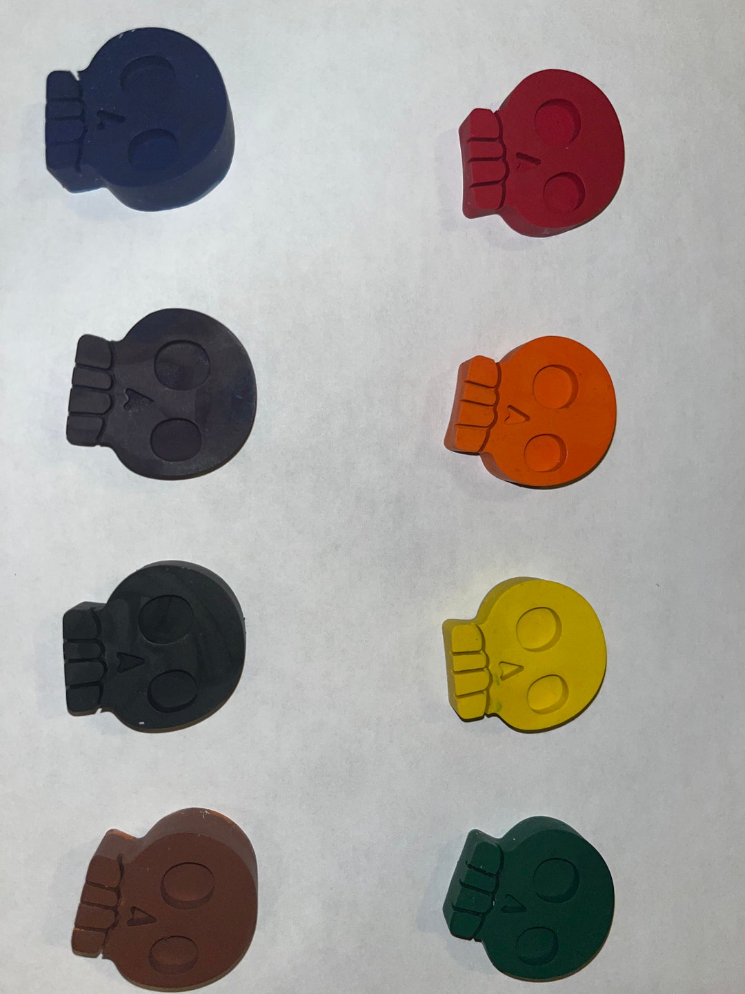 Skull Shaped Crayons Halloween - Etsy