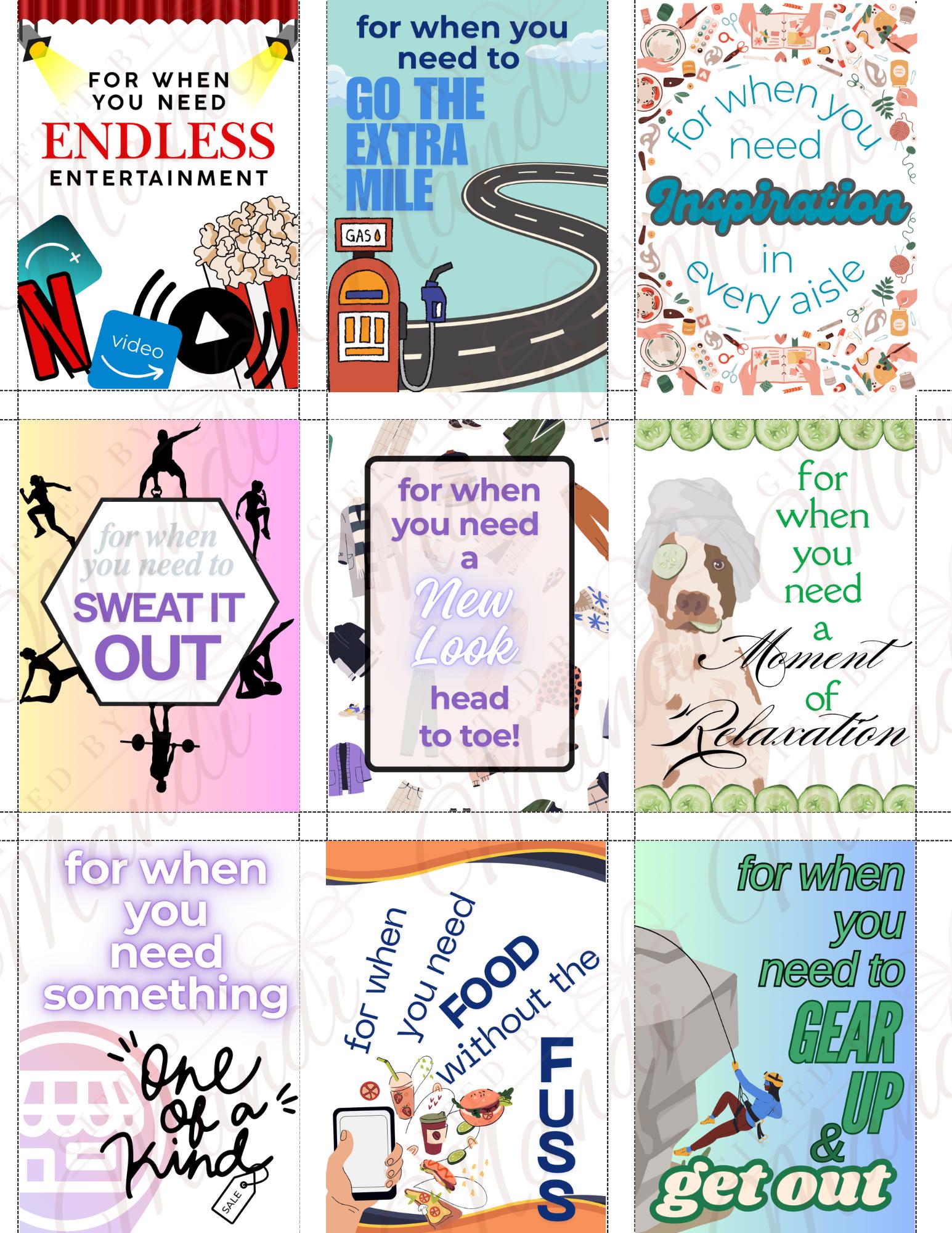 Printable Cute Saying Card Printouts 2.5 X 3.5 Each to Accompany ...