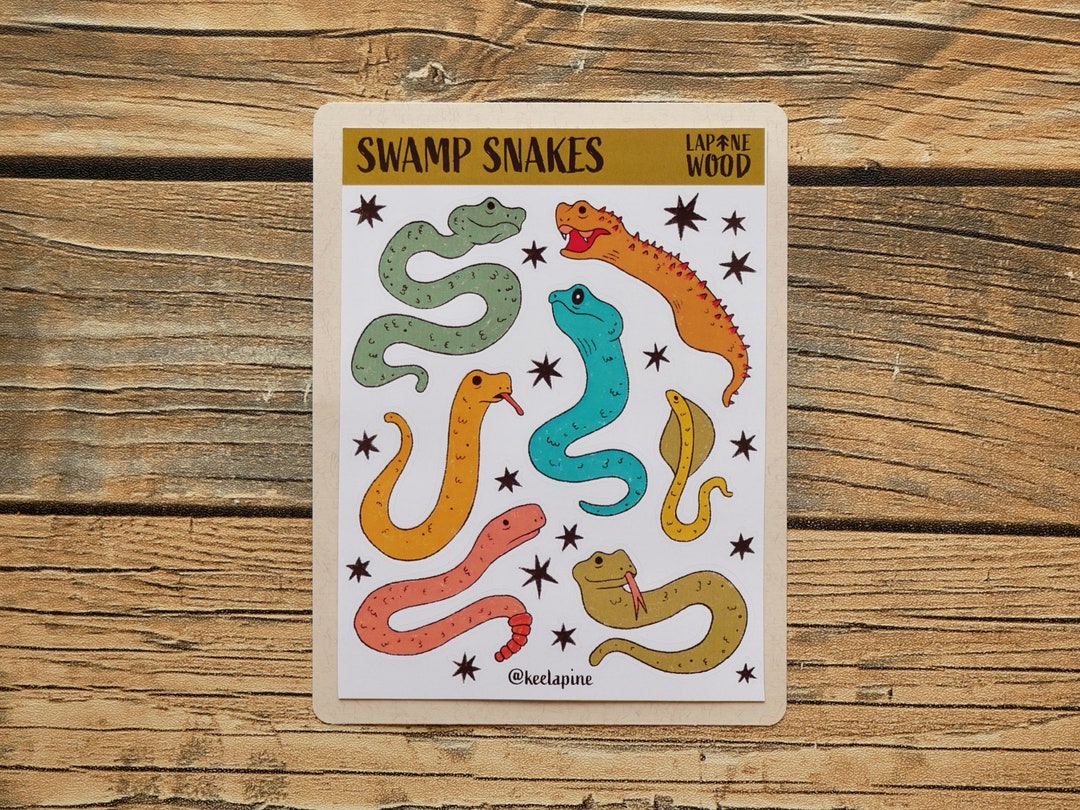 Swamp Snakes Vinyl Sticker Sheet - Etsy