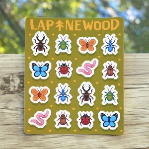 Woodland Insects Pixel Art Vinyl Sticker Sheet - Etsy