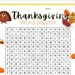 3rd Grade Thanksgiving Word Search With Answer Key, Printable - Etsy