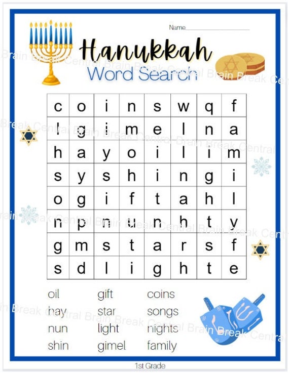 First Grade Level Word Searches