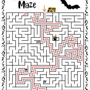 6th-8th Grade Halloween Maze With Answer Key, Printable - Etsy