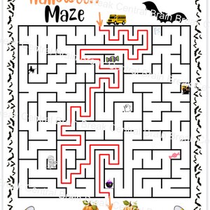 5th Grade Halloween Maze With Answer Key, Printable - Etsy