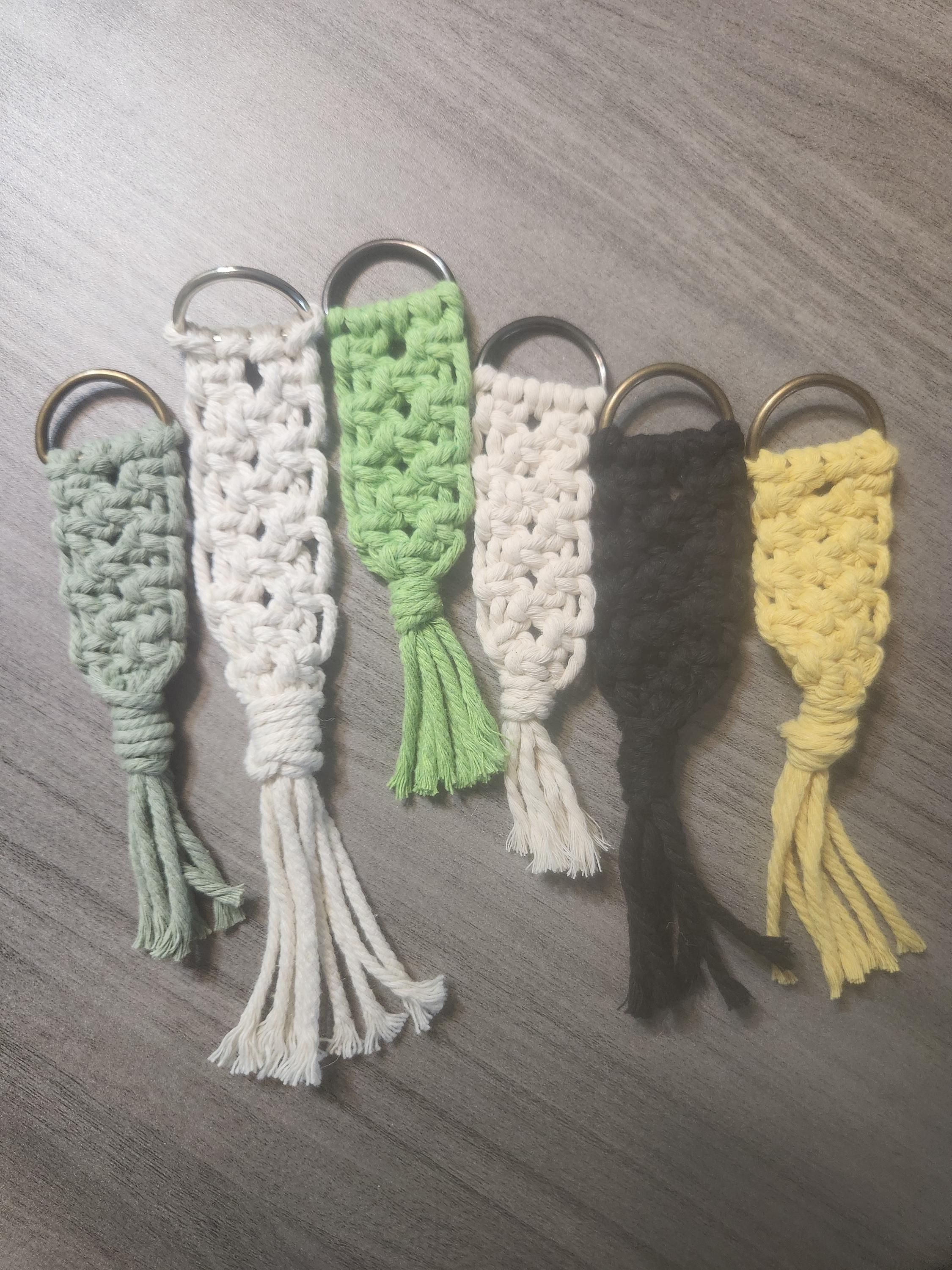Square Knot Macrame Keychain - Etsy