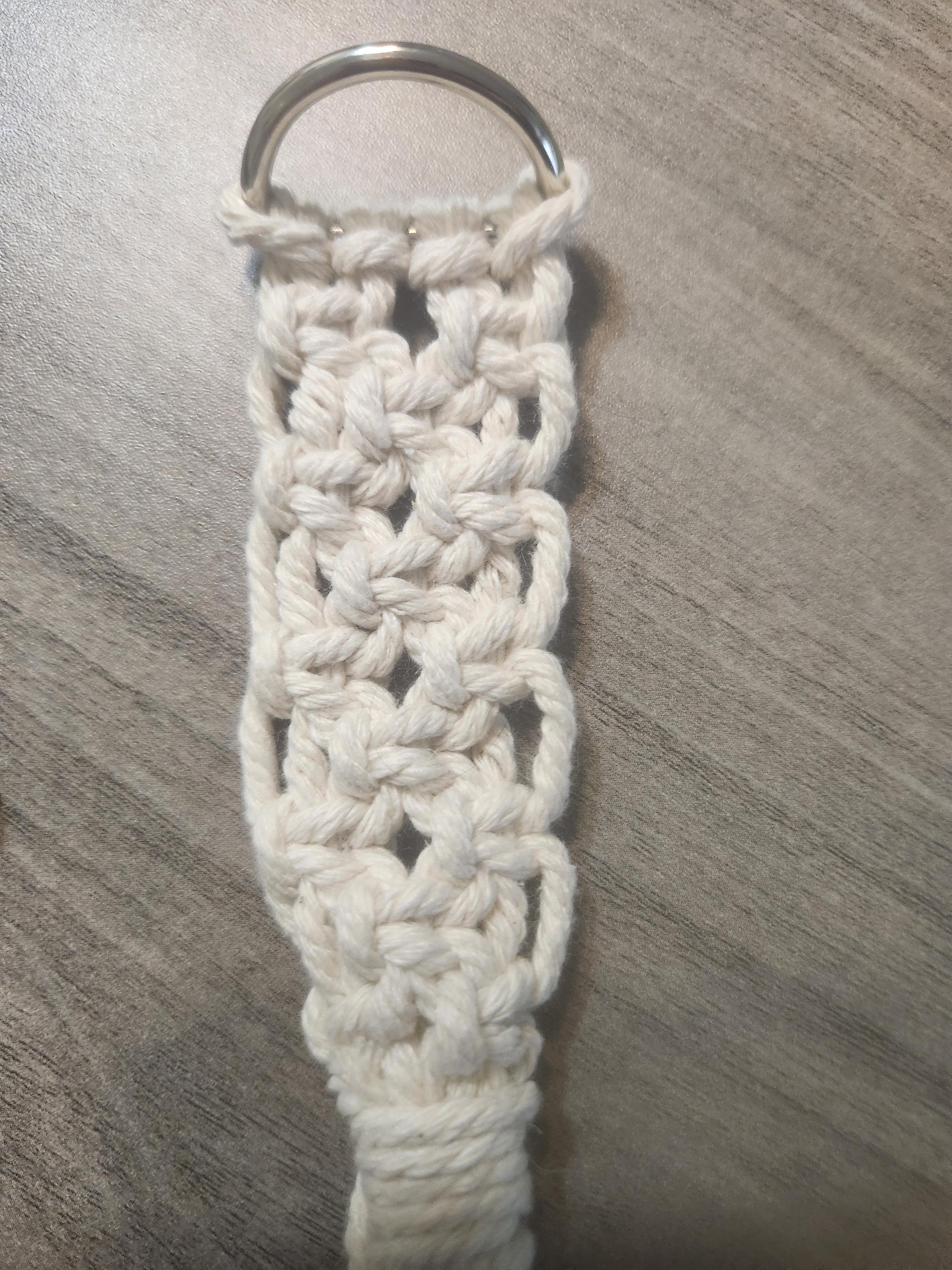 Square Knot Macrame Keychain - Etsy