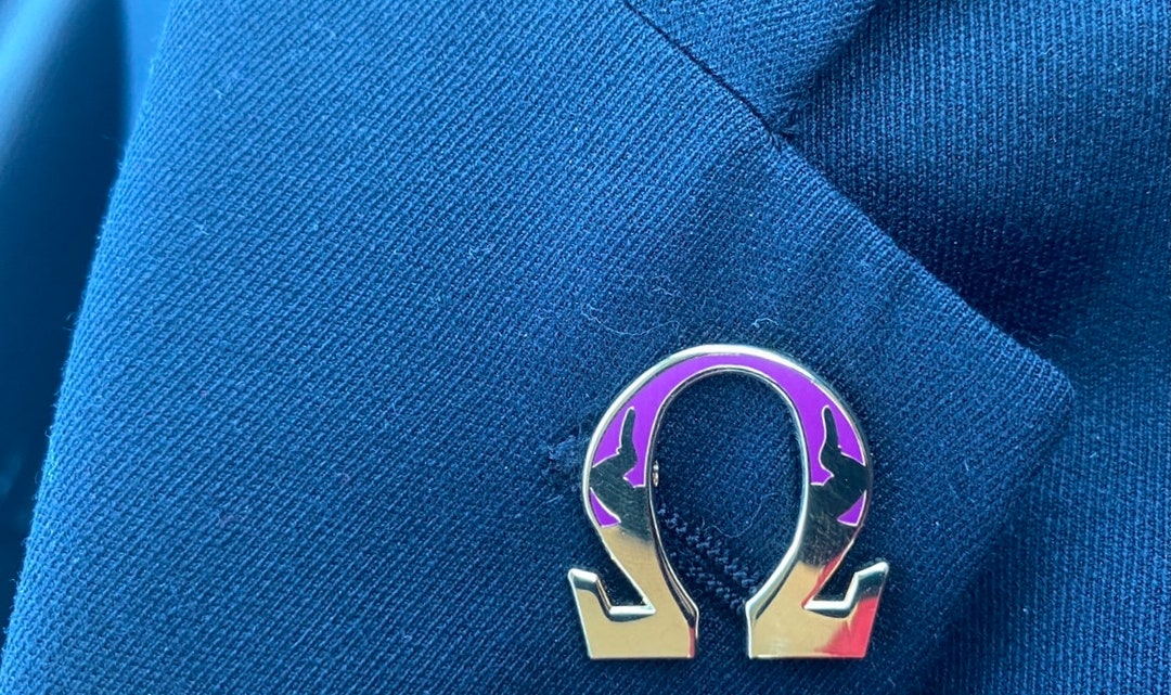 Omega Hooks Lapel Pin - Etsy