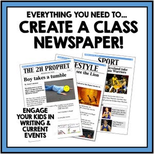 Create a Class Newspaper - Templates and Board Game Parts - DIGITAL ...