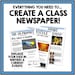 Create a Class Newspaper - Templates and Board Game Parts - DIGITAL ...