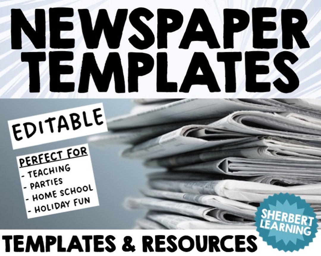 Create a Class Newspaper Templates and Board Game Parts DIGITAL ...
