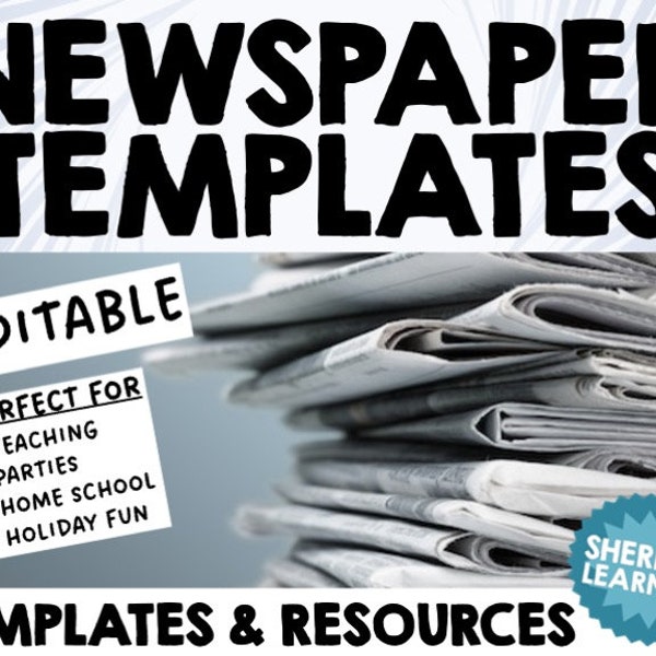 Newspaper Template - Etsy