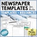 Create a Class Newspaper - Templates and Board Game Parts - DIGITAL ...