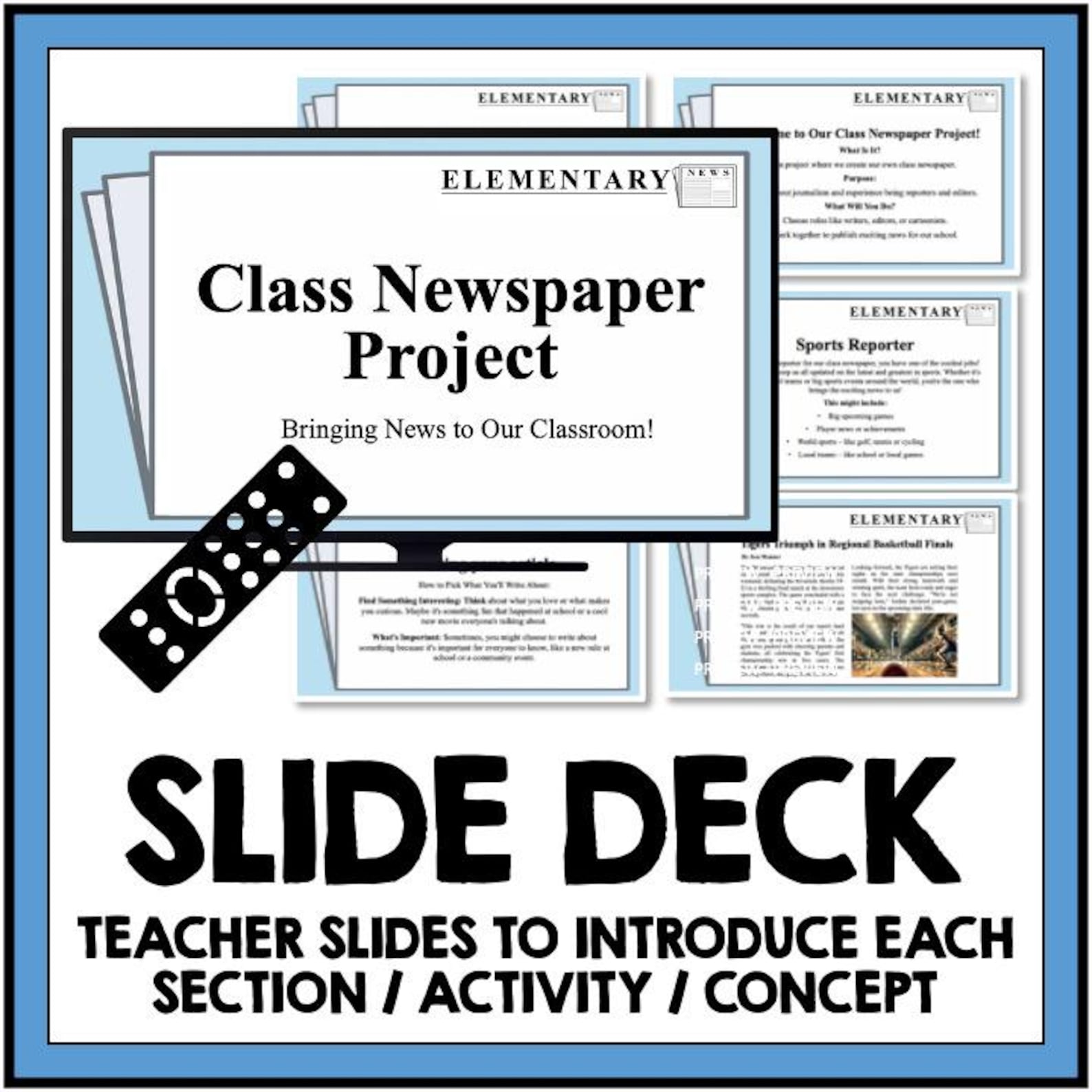Create a Class Newspaper - Templates and Board Game Parts - DIGITAL ...