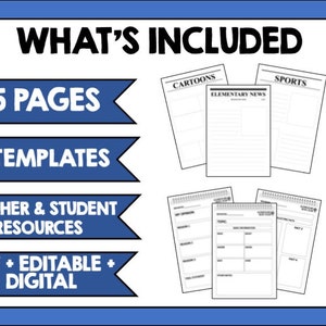 Create a Class Newspaper Templates and Board Game Parts DIGITAL ...