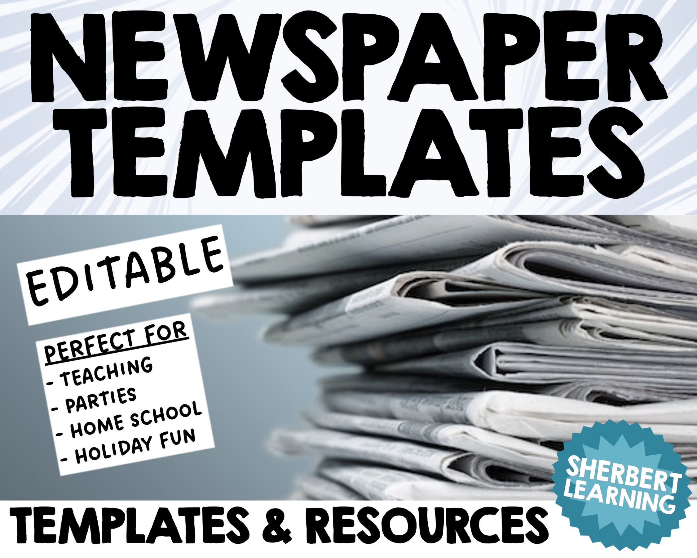 Create a Class Newspaper Templates and Board Game Parts - Etsy