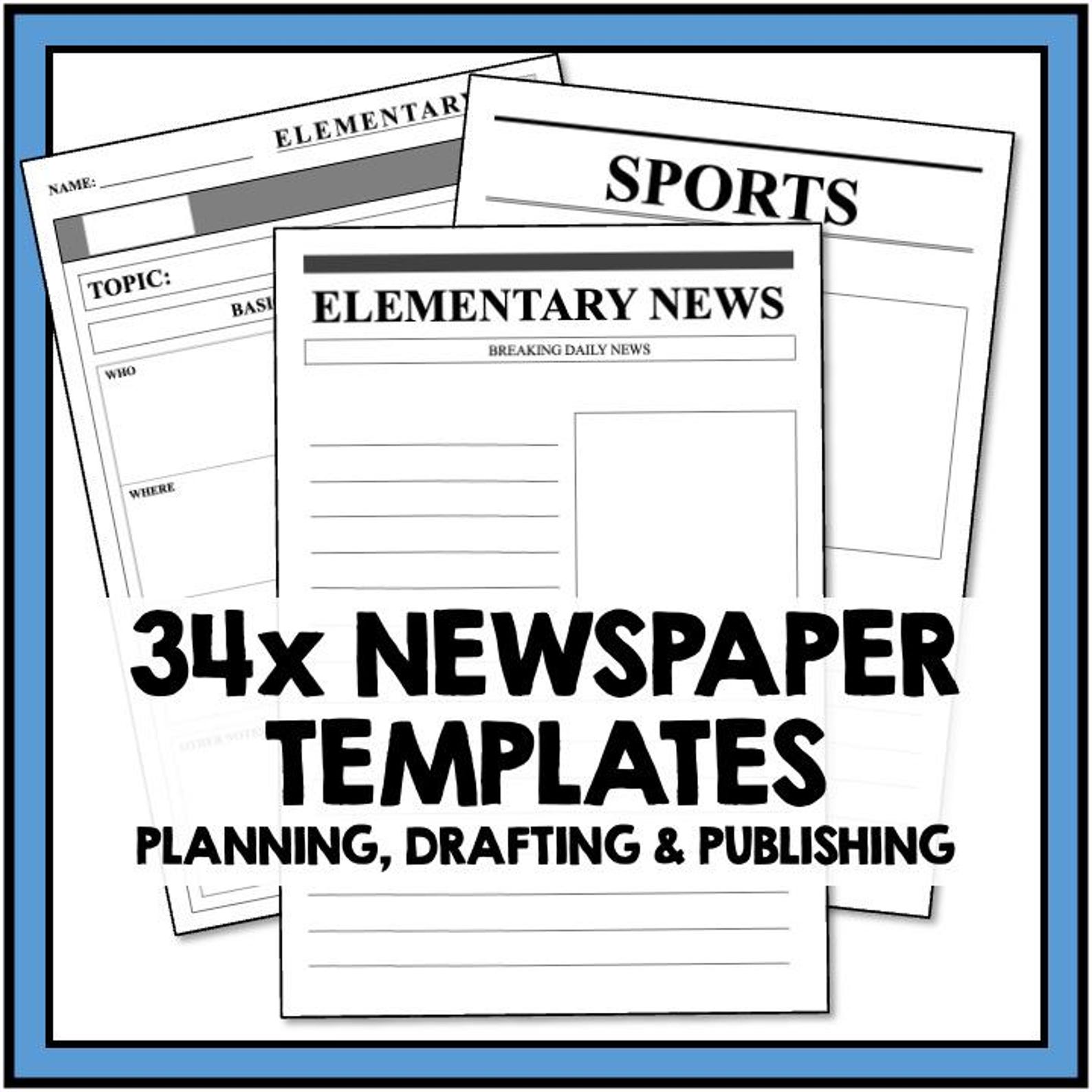 Create a Class Newspaper - Templates and Board Game Parts - DIGITAL ...