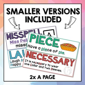Spelling Tricks and Mnemonic Posters - Educational / Classroom Posters ...