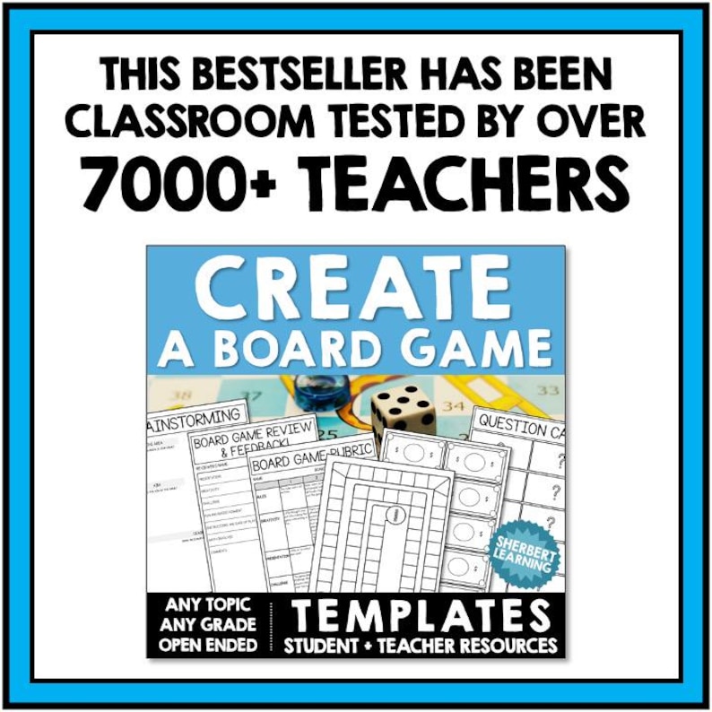 Create a Board Game! Fun Math Project Based Learning & Probability Unit ...