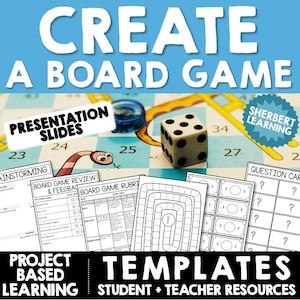 Create a Board Game! Fun Math Project Based Learning & Probability Unit ...